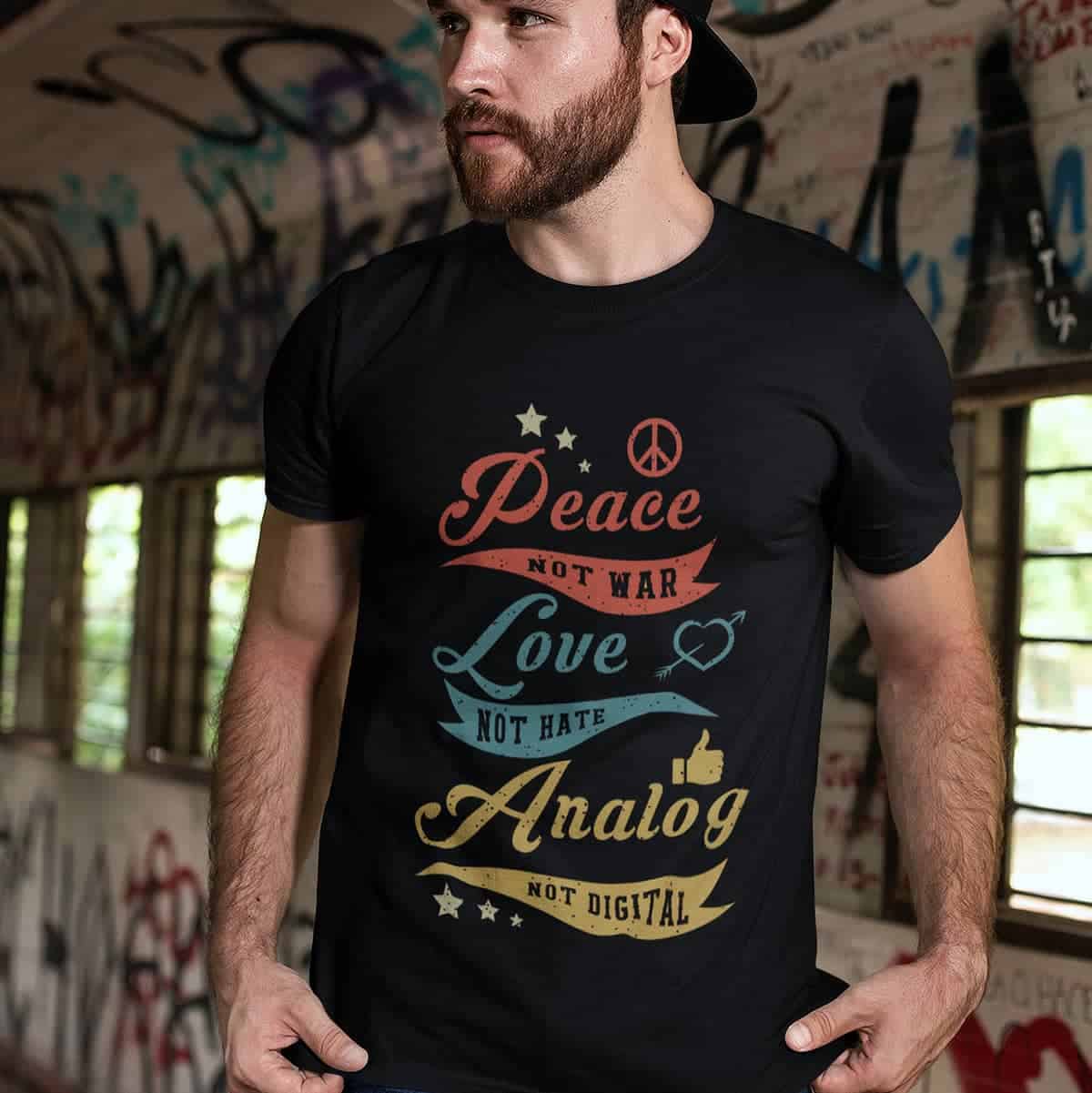 Analog Not Digital: Vintage Audio Humor T-Shirt | Home Cinema Guide